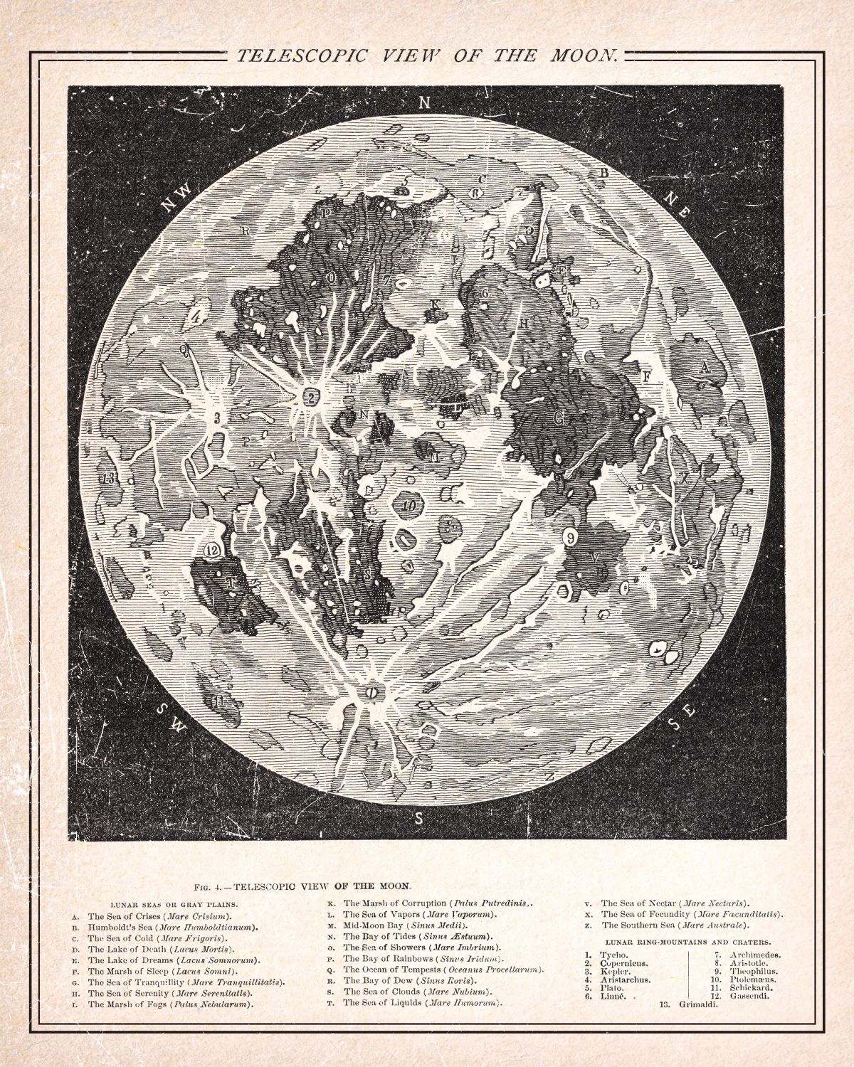 Vintage Map Of The Moon – Pineapple Licensing
