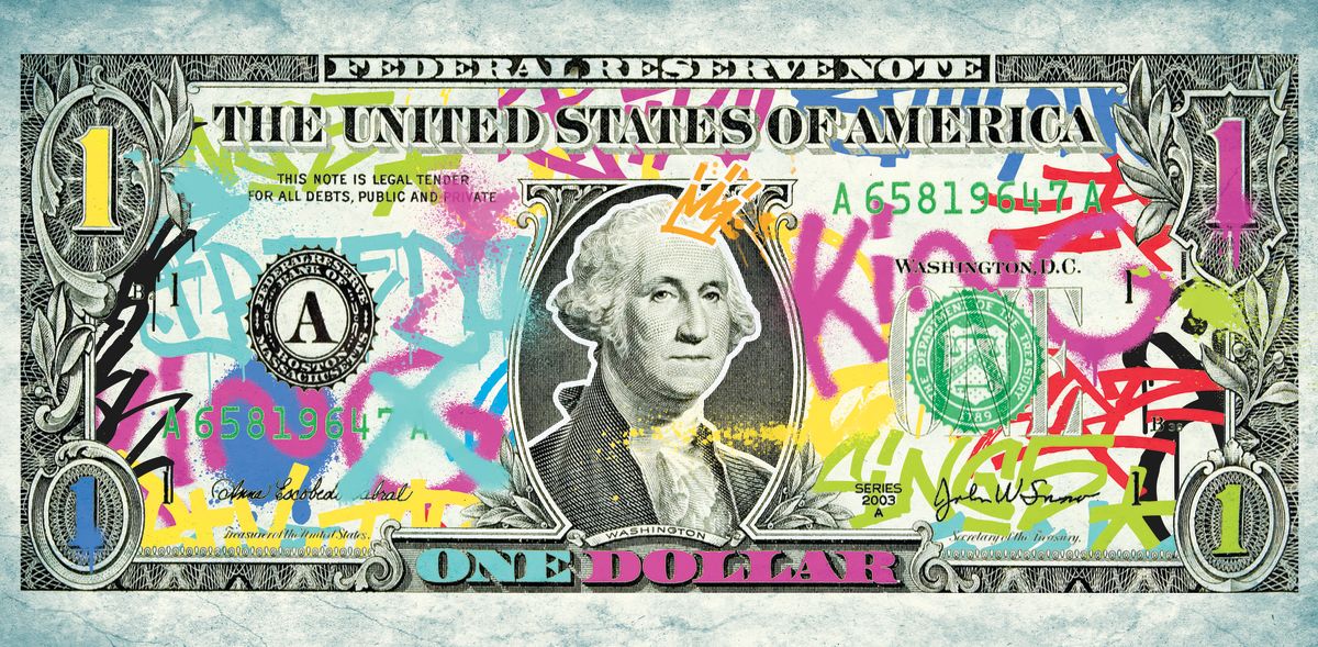 Graffiti Dollar Bill – Pineapple Licensing