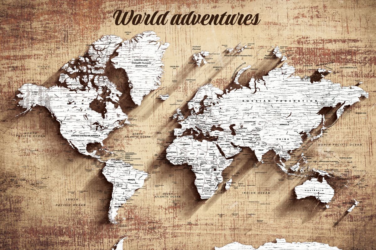 Adventures II Push Pin World Map – Pineapple Licensing
