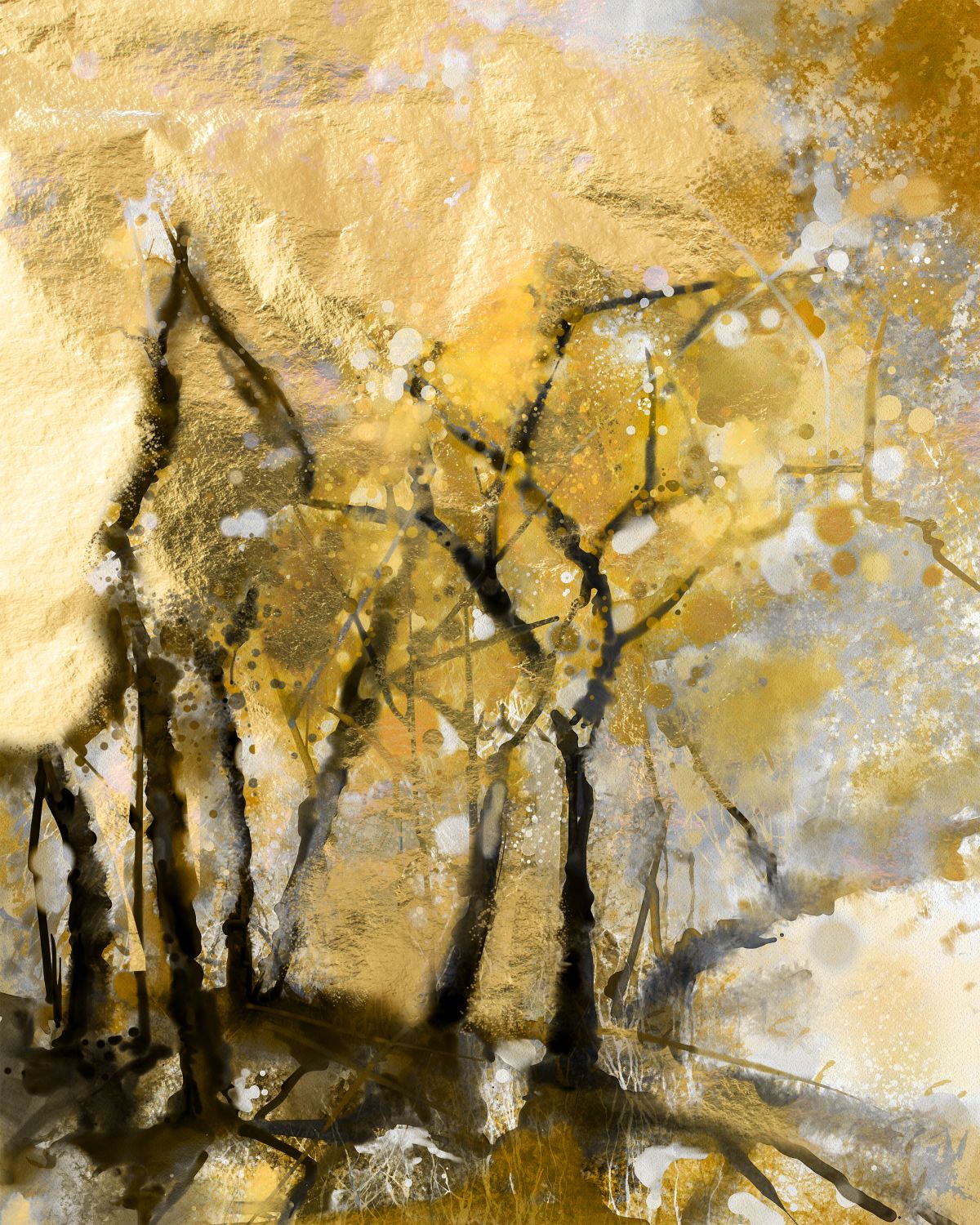 Golden Leaves Tree Pineapple Licensing 3453