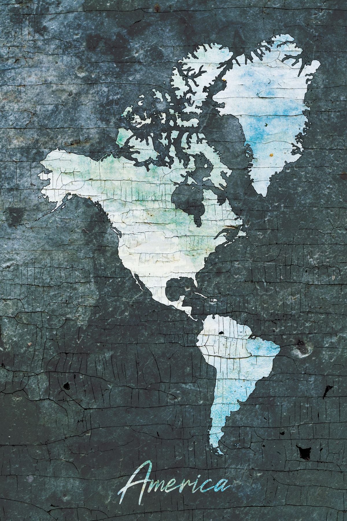 Chipped America Continent Map – Pineapple Licensing