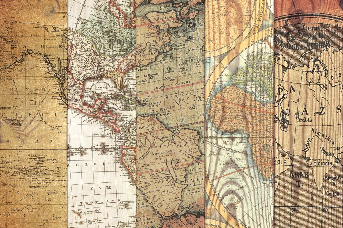 World Map Collage – Pineapple Licensing