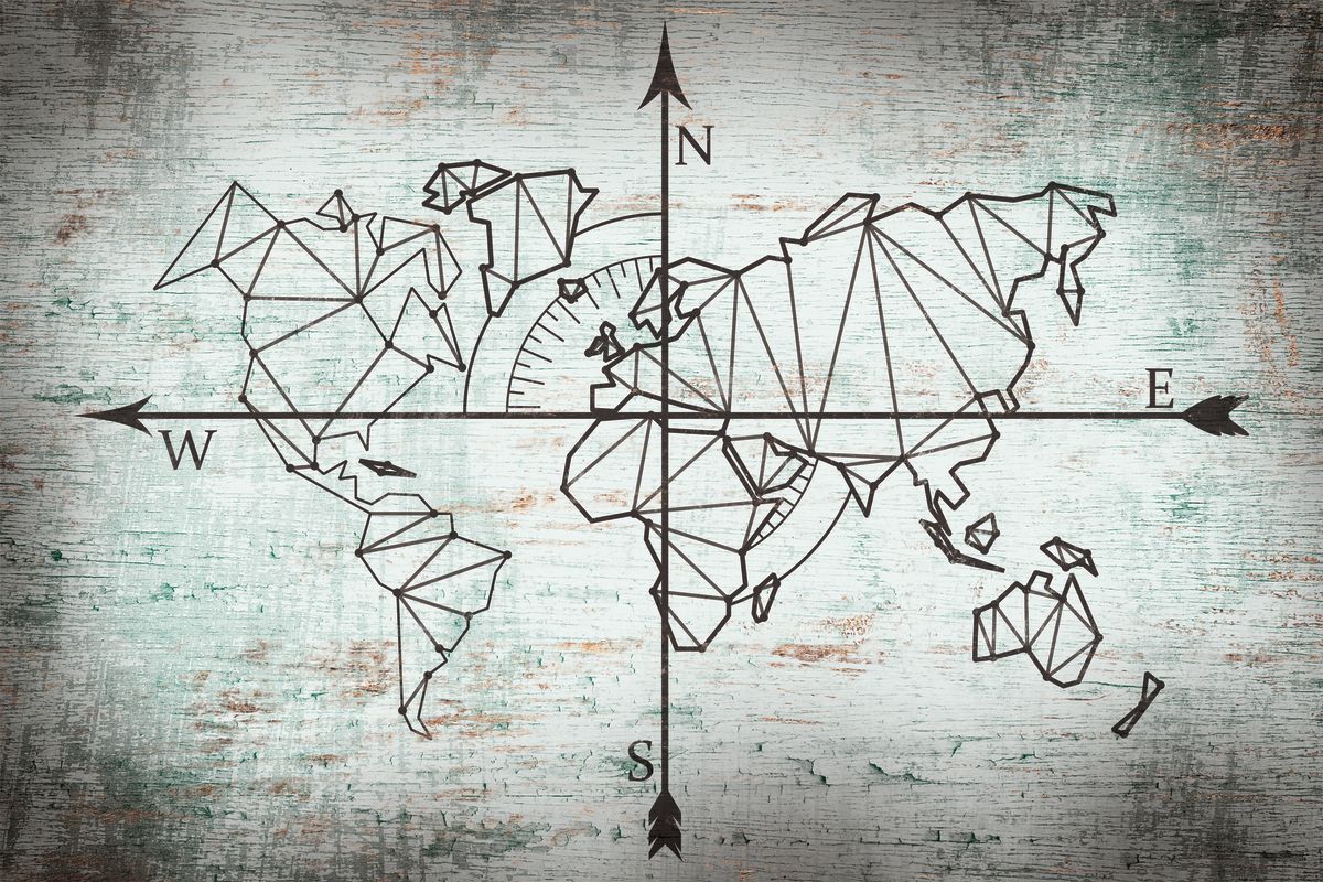 Low Poly Grunge World Map – Pineapple Licensing