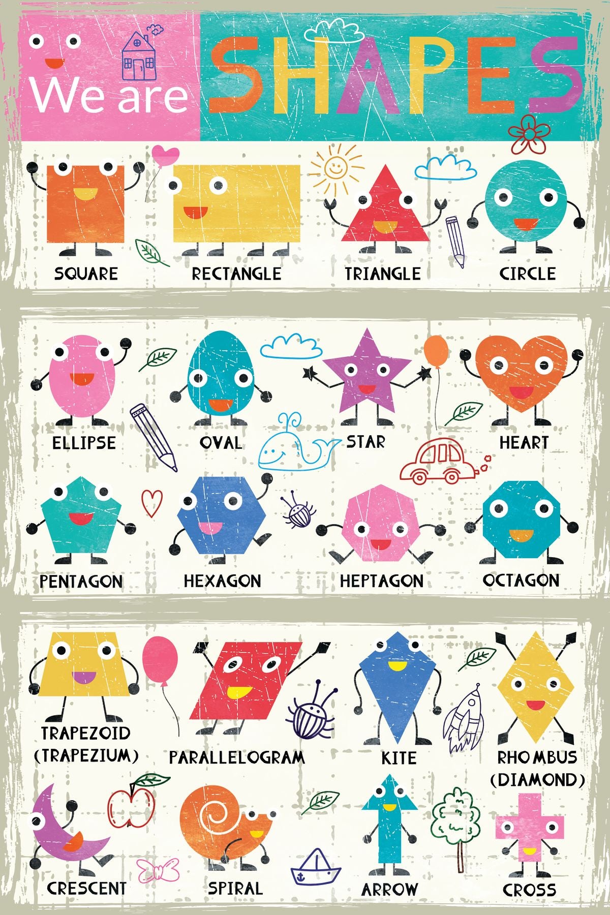 Shapes Kids' Chart – Pineapple Licensing