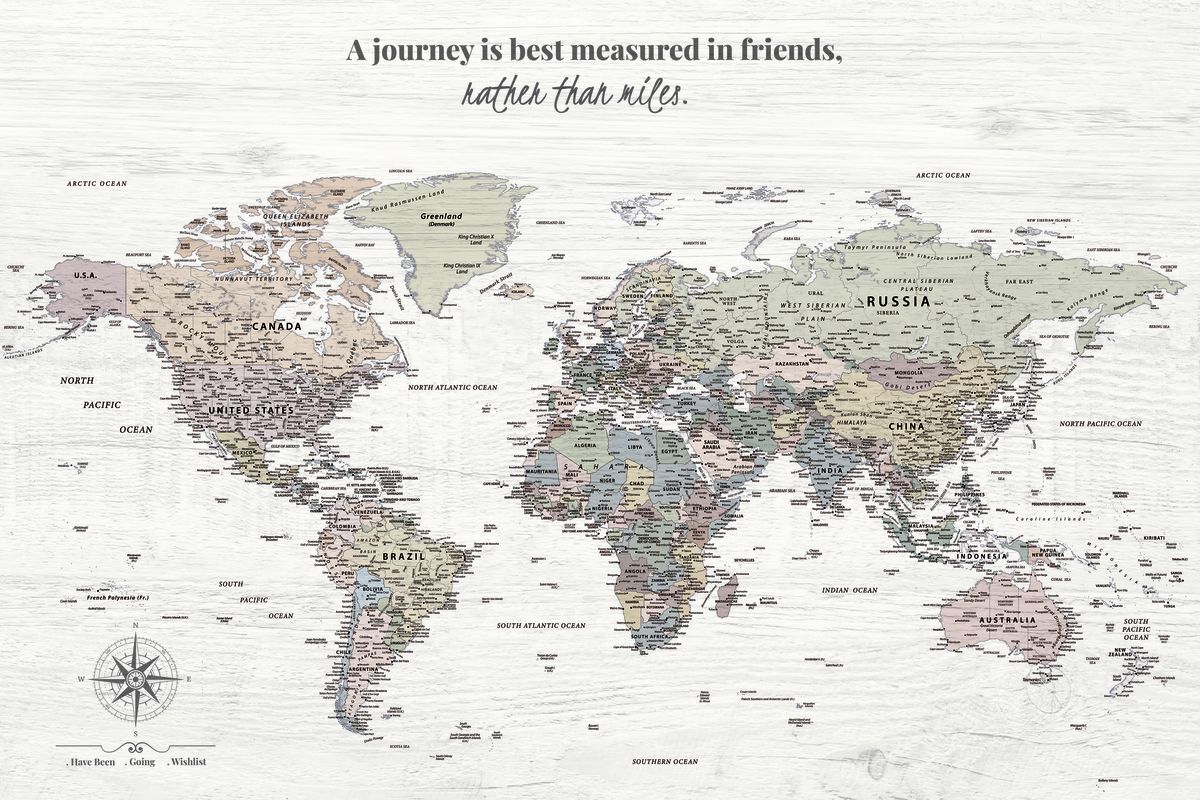 Journey With Friends Push Pin World Map – Pineapple Licensing