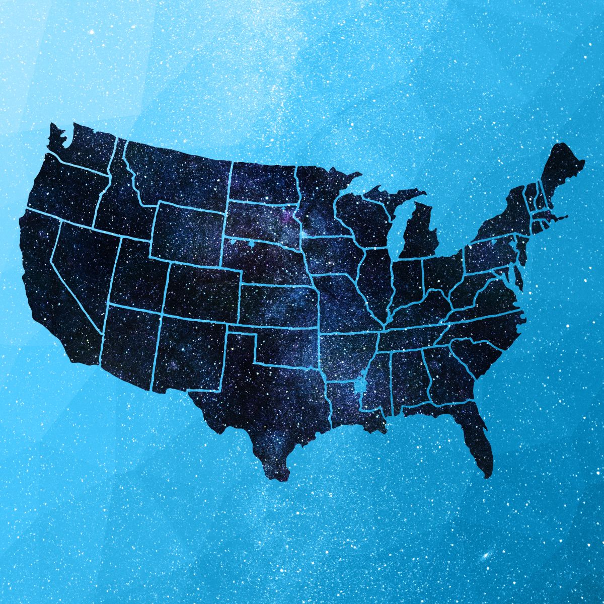 Sparkling USA Map – Pineapple Licensing