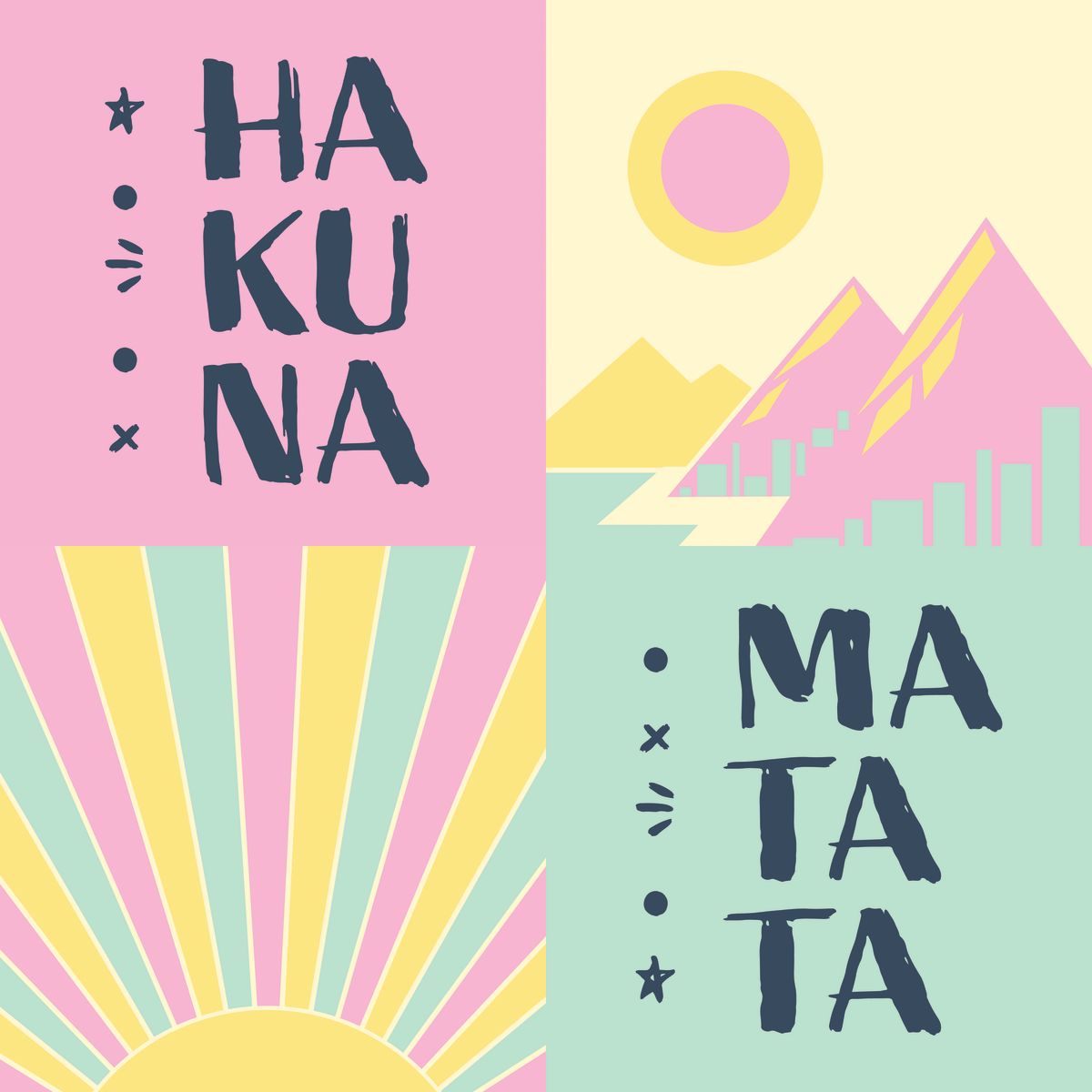 Hakuna Matata Pastel Typography – Pineapple Licensing