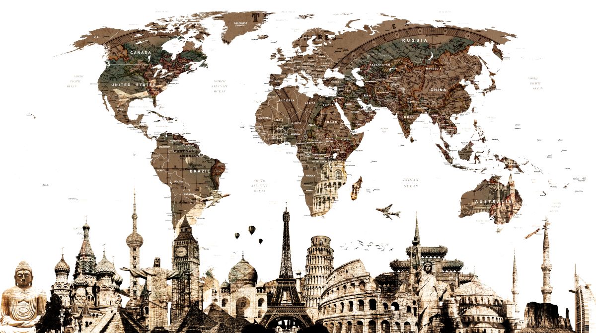 Antique World Map – Pineapple Licensing