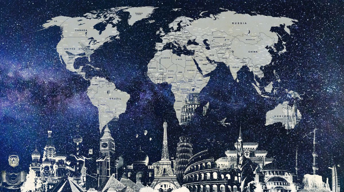 Starry World Map – Pineapple Licensing