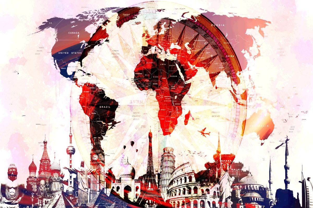 Compass World Map – Pineapple Licensing