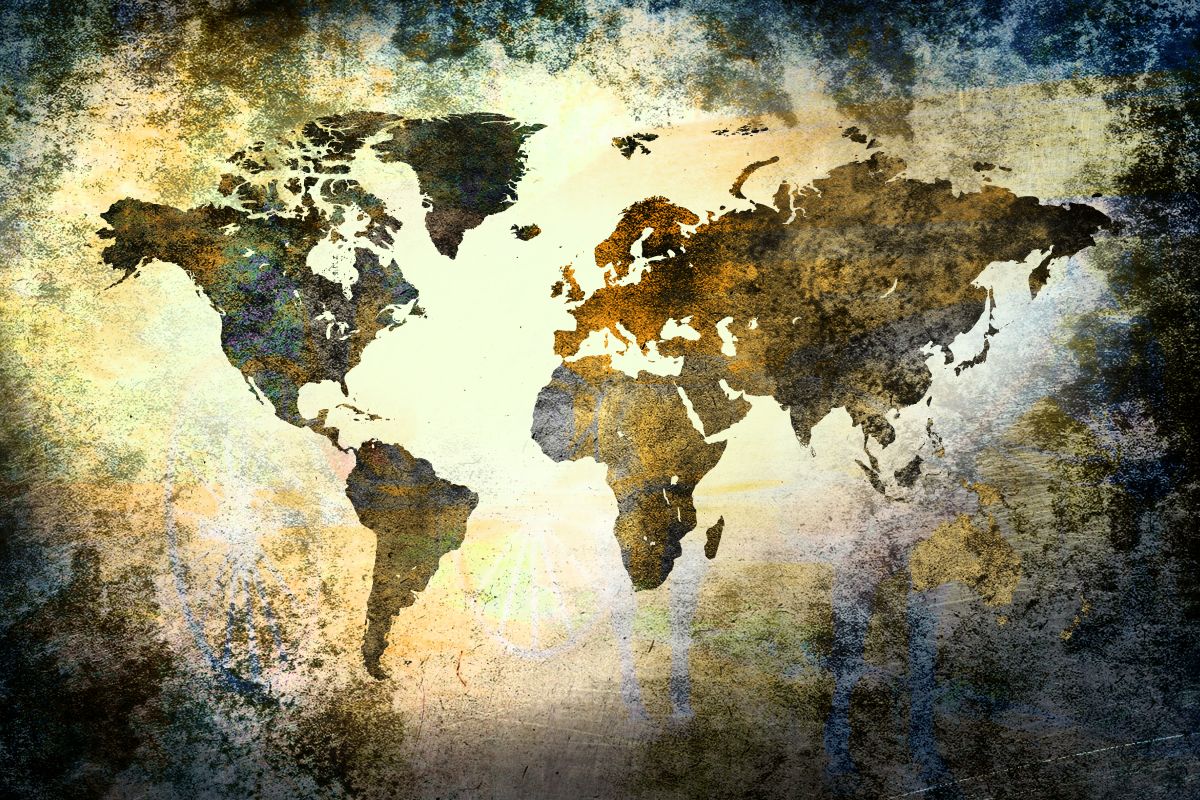 Earthy Texture World Map – Pineapple Licensing