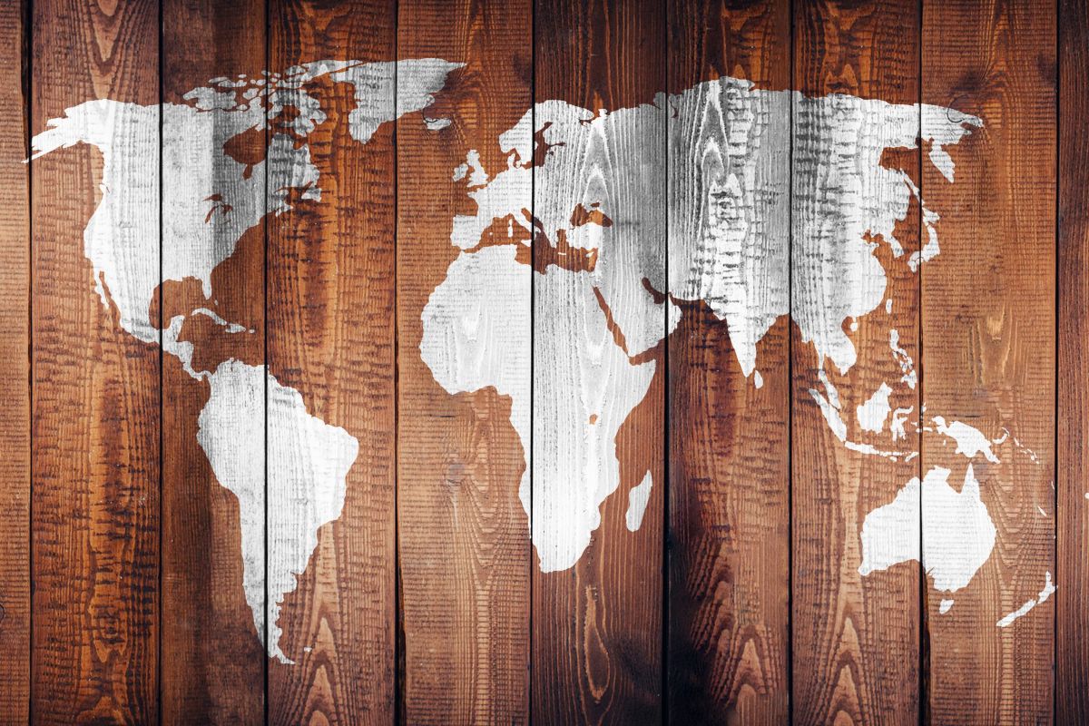 Chestnut World Map – Pineapple Licensing