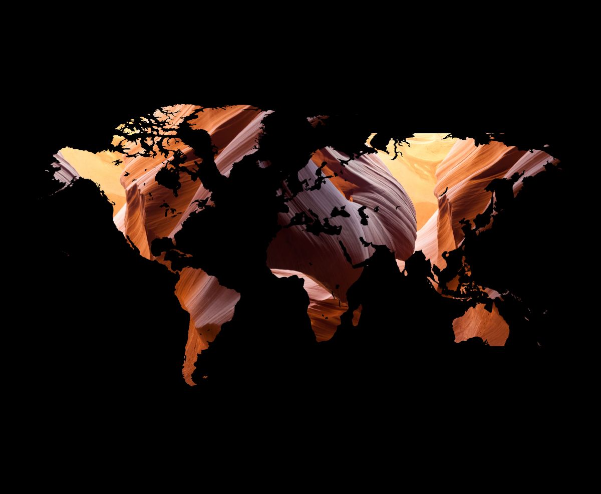 Antelope Canyon World Map – Pineapple Licensing