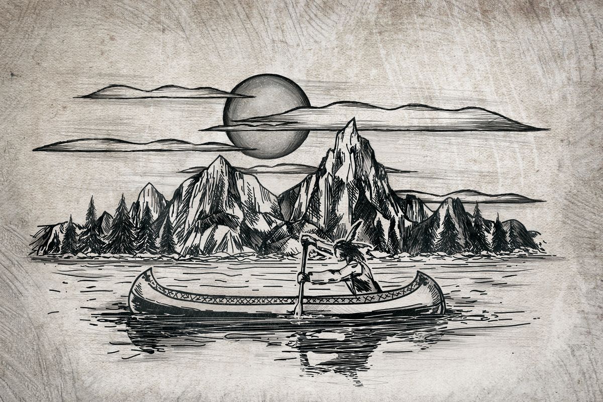 Indian In Canoe – Pineapple Licensing