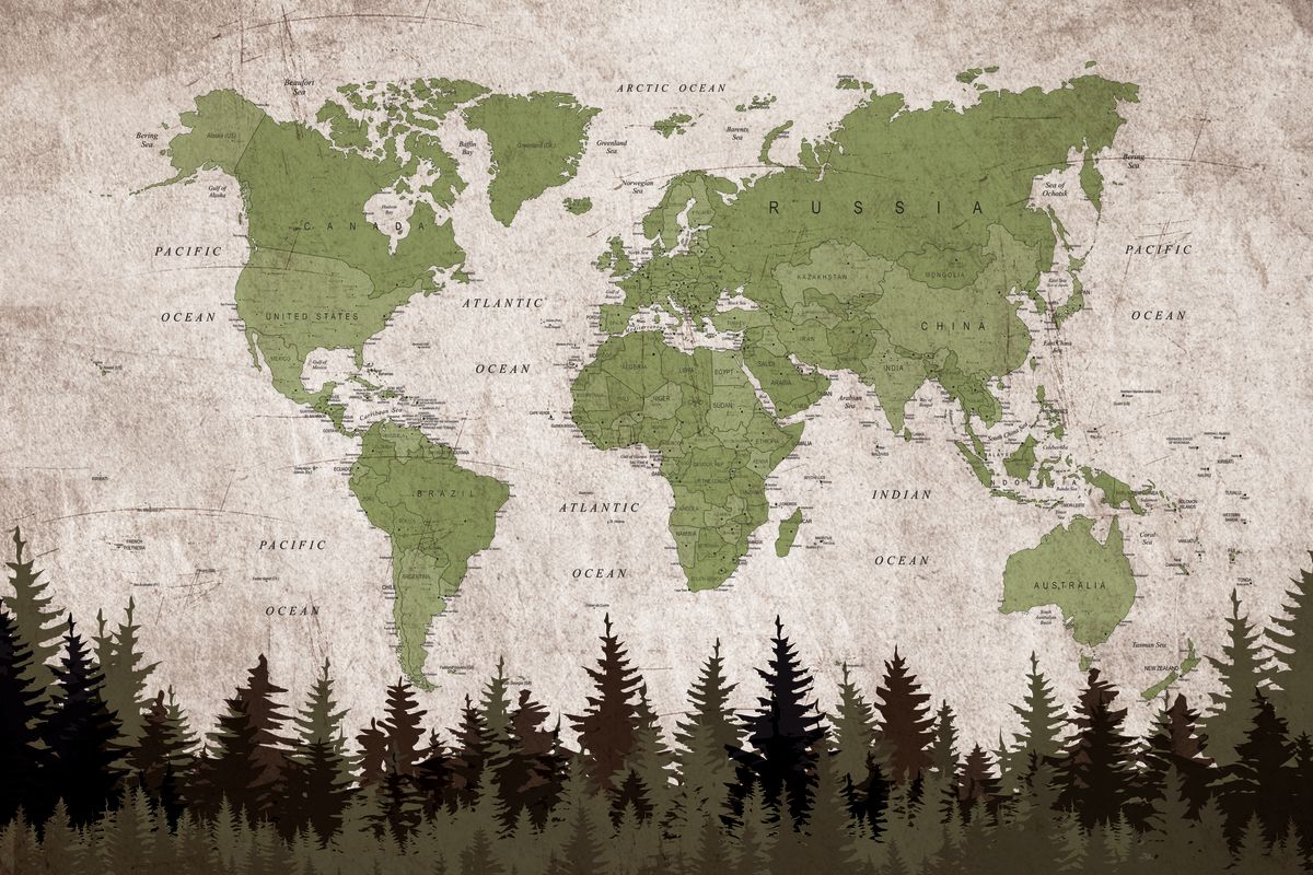 Geographic World Map VIII – Pineapple Licensing