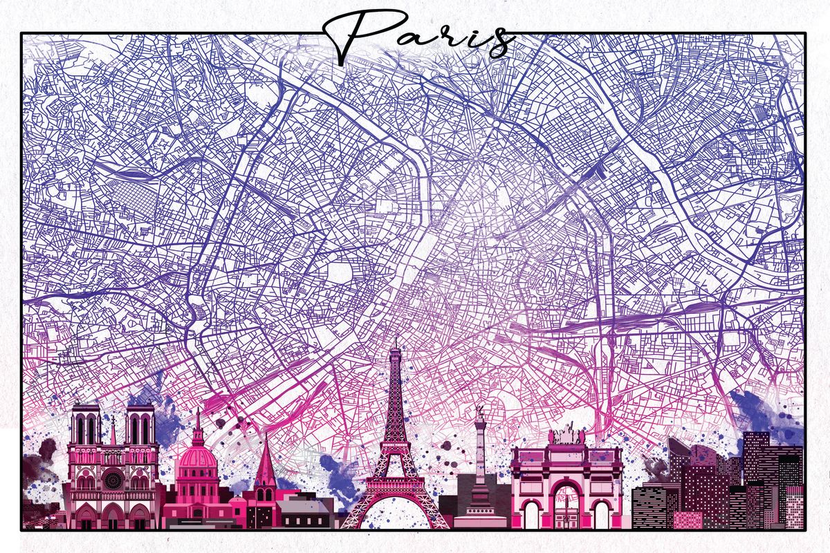 Paris Skyline City Map – Pineapple Licensing