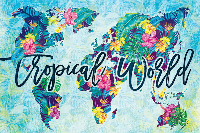 Tropical Plants World Map – Pineapple Licensing
