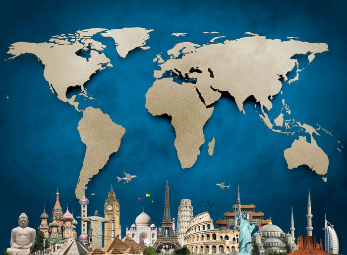 Ocean Blue World Map – Pineapple Licensing