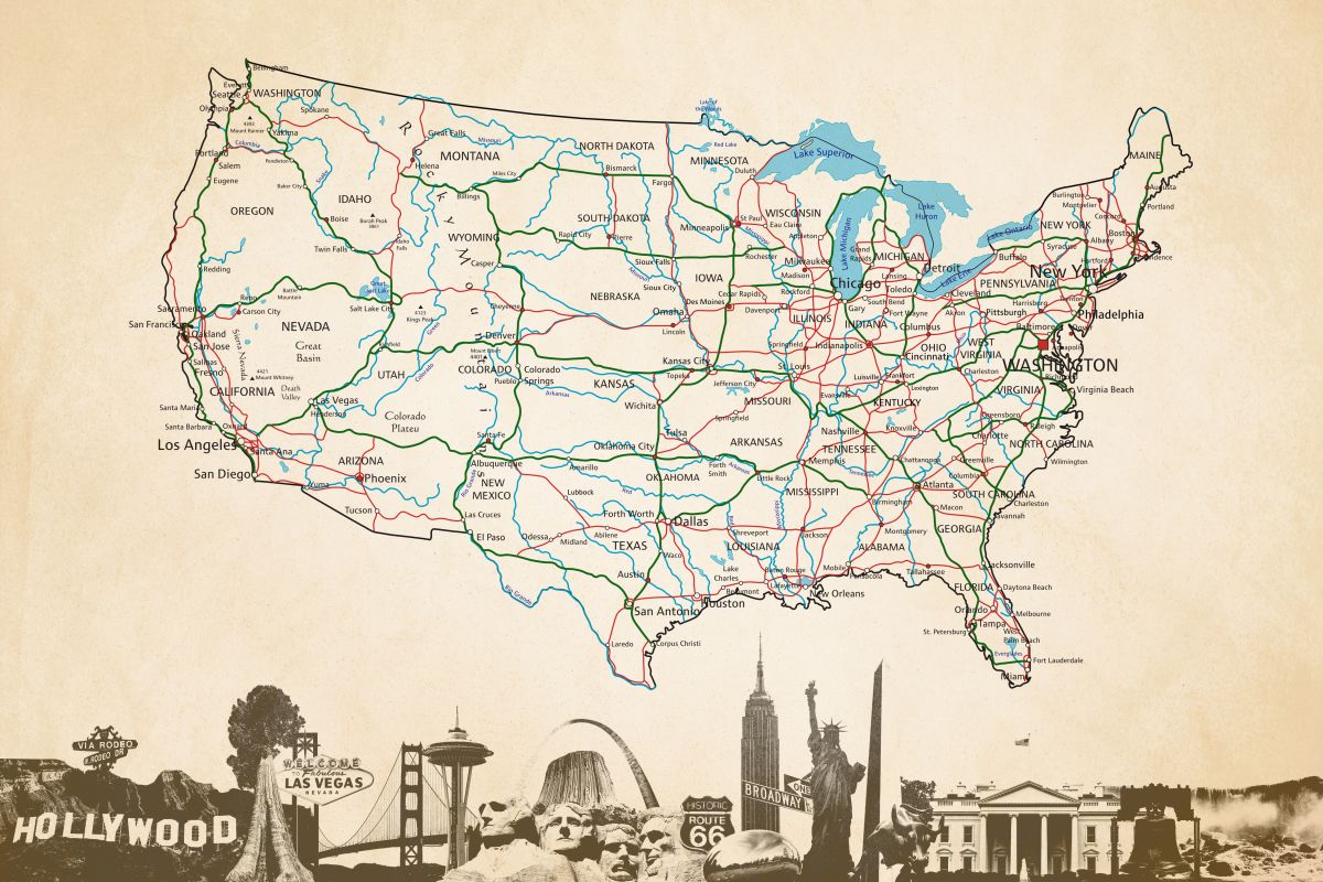 Classic USA Map – Pineapple Licensing