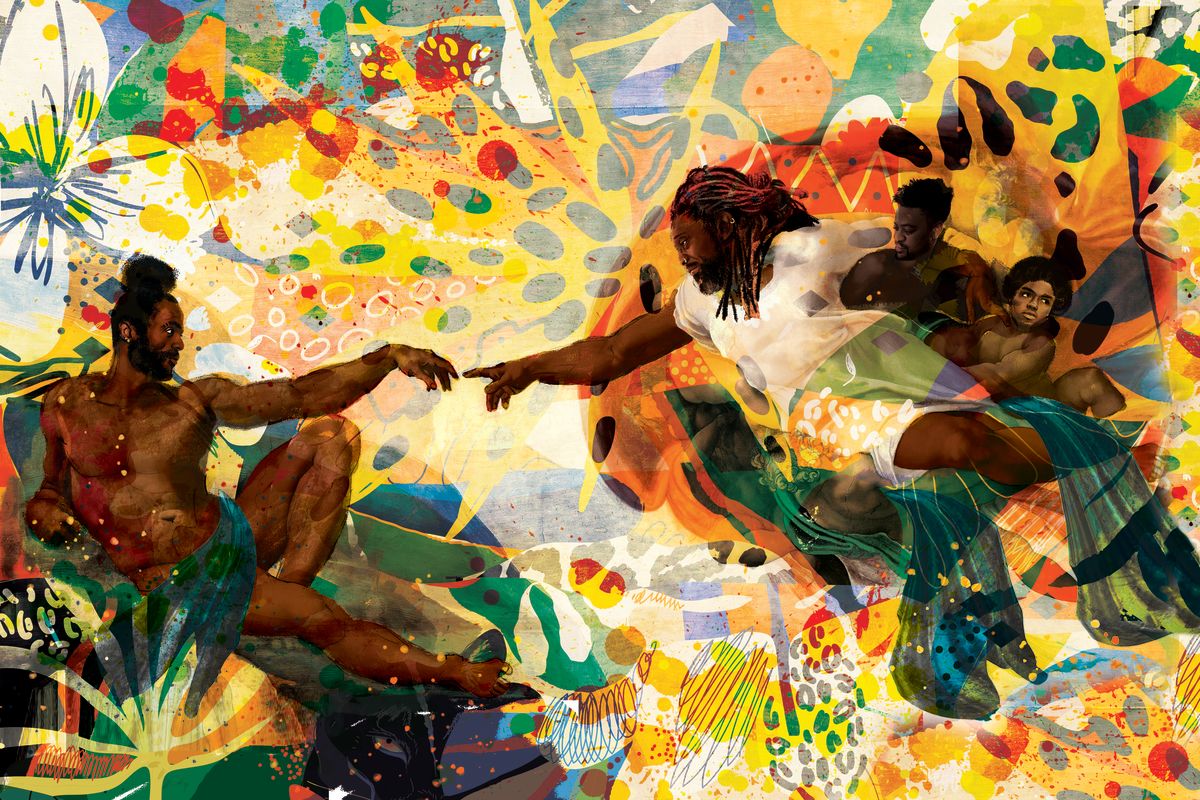 Safari Creation Of Adam Inspired African American – Pineapple Licensing