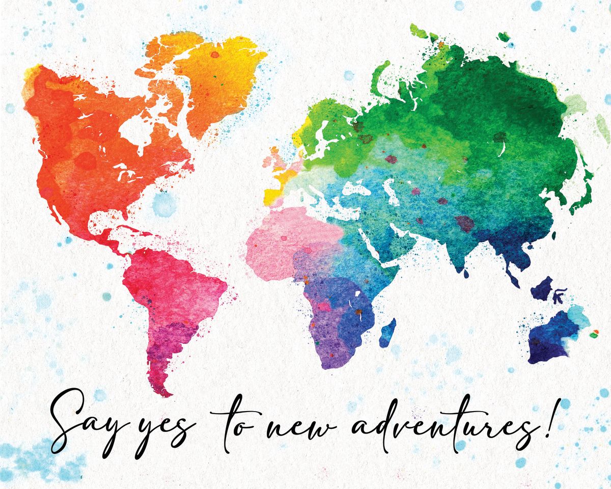 Say Yes To New Adventures World Map – Pineapple Licensing