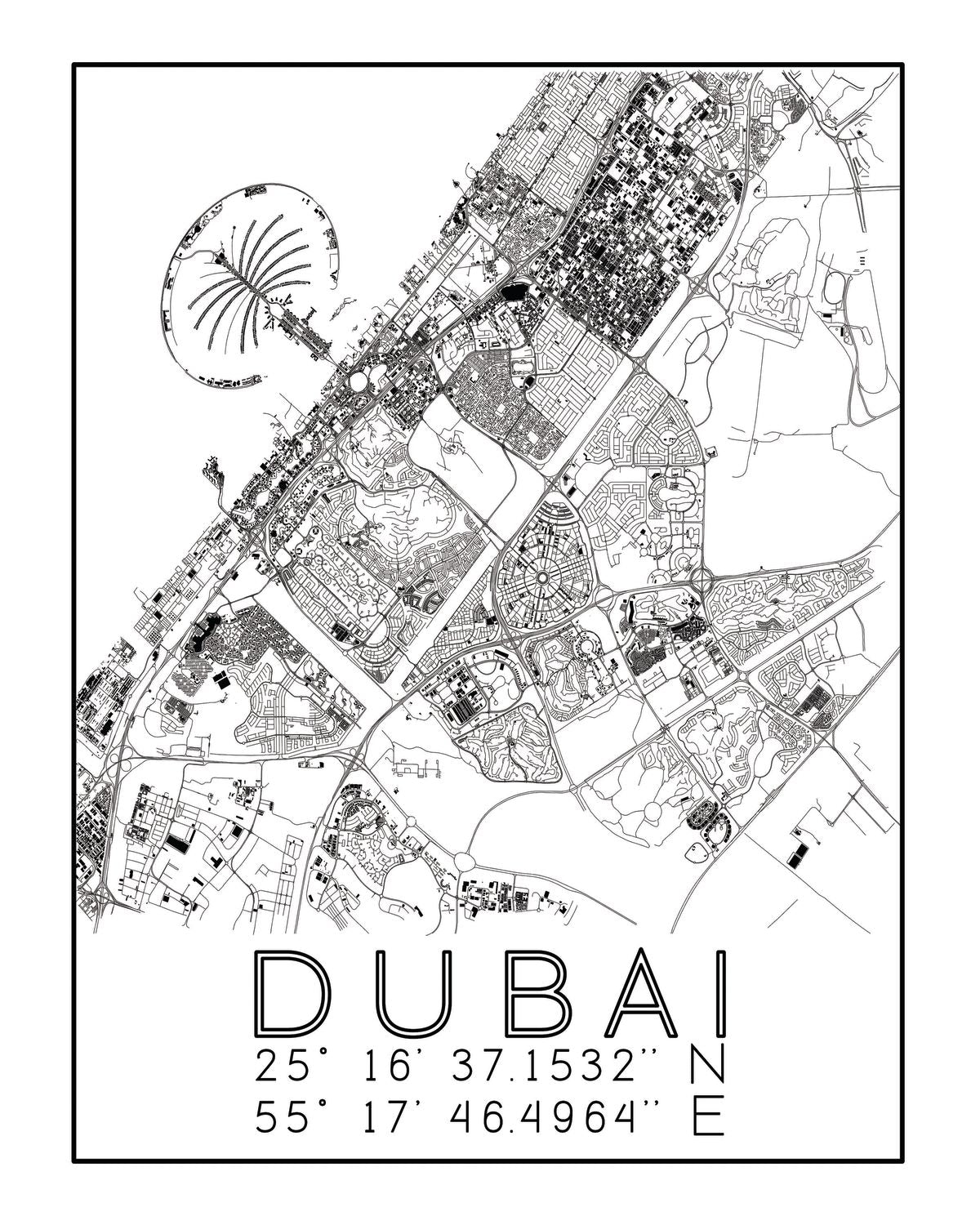 City Map Of Dubai – Pineapple Licensing