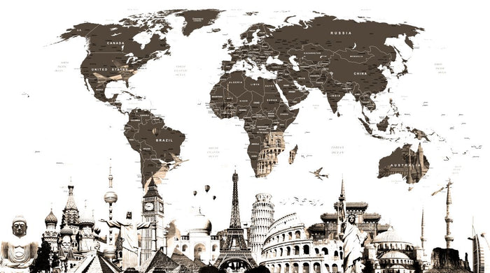 Slate Gray World Map – Pineapple Licensing