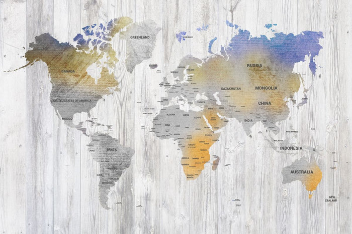 Bianco Wood World Map – Pineapple Licensing