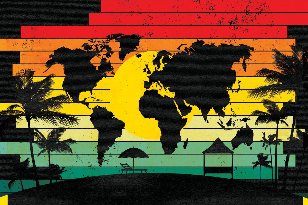 Rasta Beach World Map – Pineapple Licensing