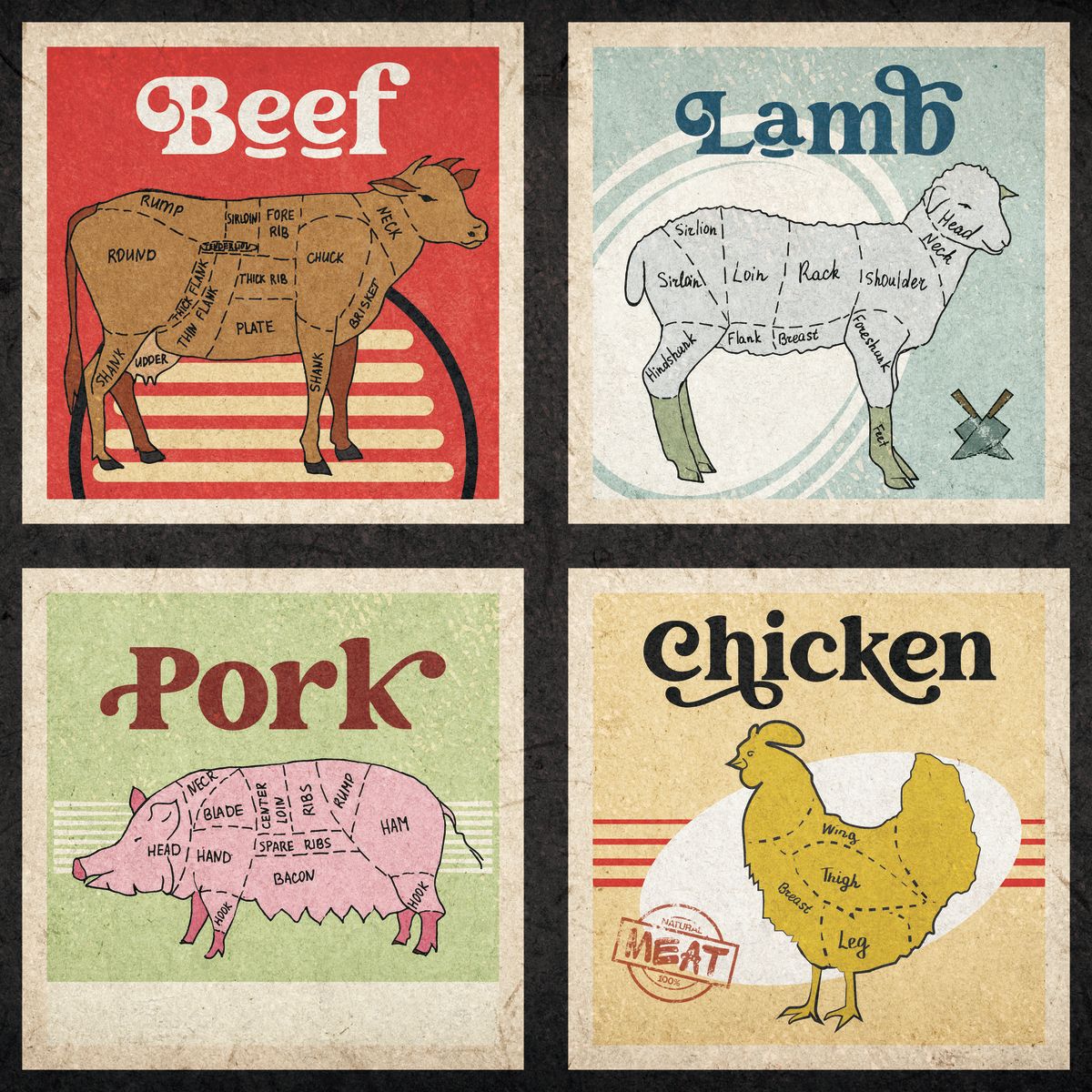 Meat Cut Guide Chart – Pineapple Licensing