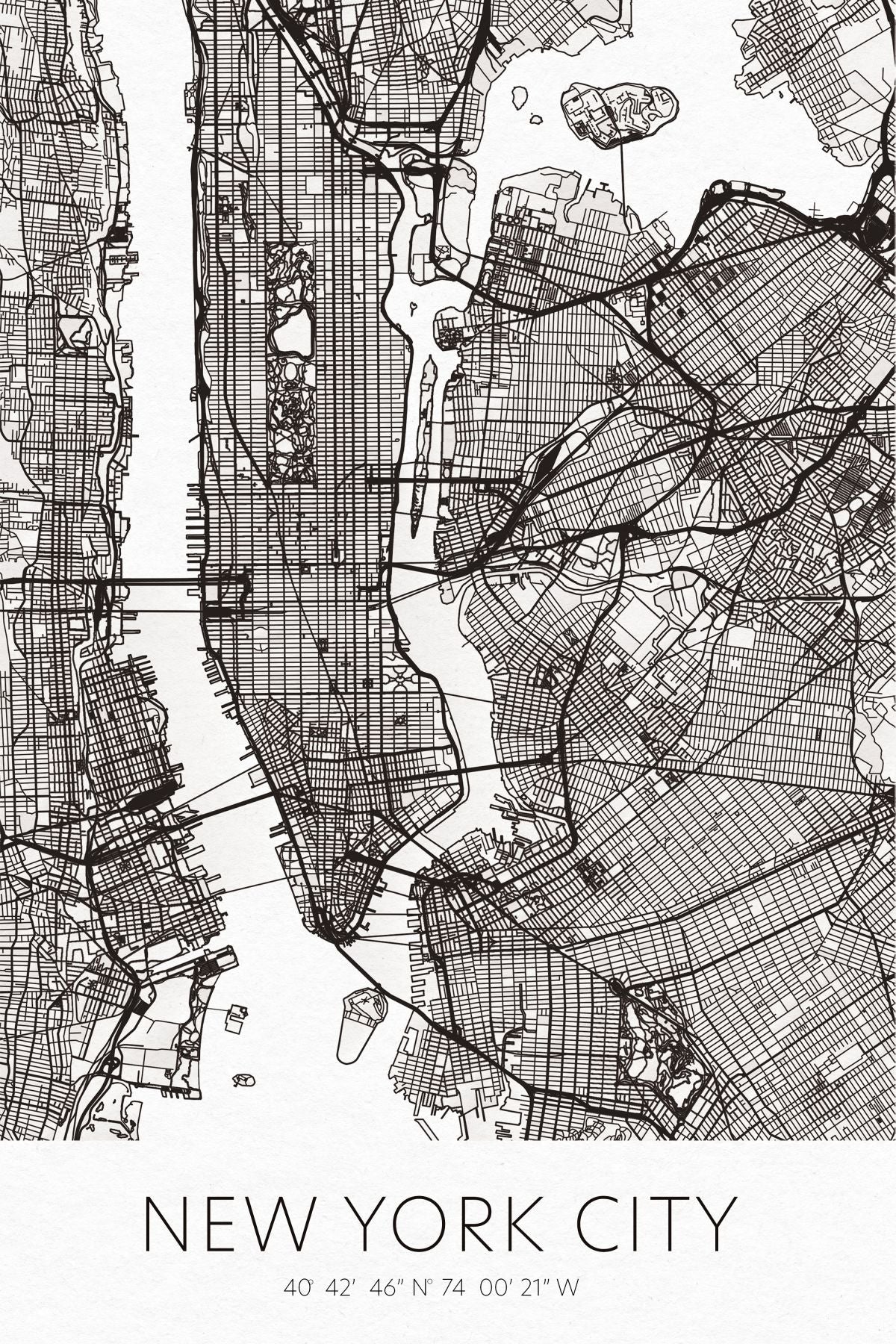 New York City Grid Map Pineapple Licensing new-york-city-grid-map-pineapple-licensing