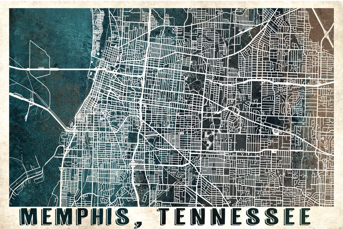 Vintage Memphis City Map – Pineapple Licensing